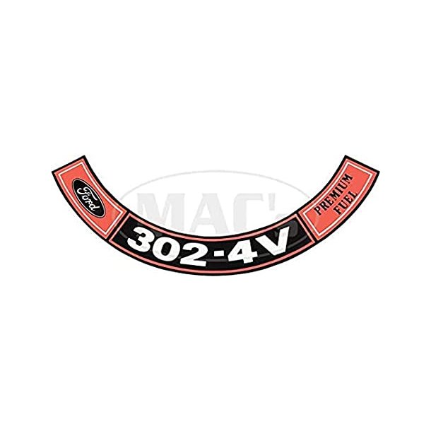 Decals / klistermærke Luftfiler 302-4V Ford 1970 til 1971 (Mac´s 47047 ...