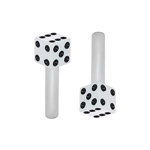 Dørlås knop/terning i Aluminum hvid med sorte øjne 'Universal'. United ...