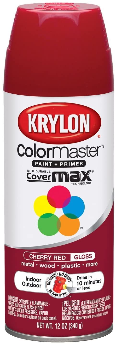 Krylon colormaster, blank rød til metal, plast, træ mm (Krylon 02101 ...